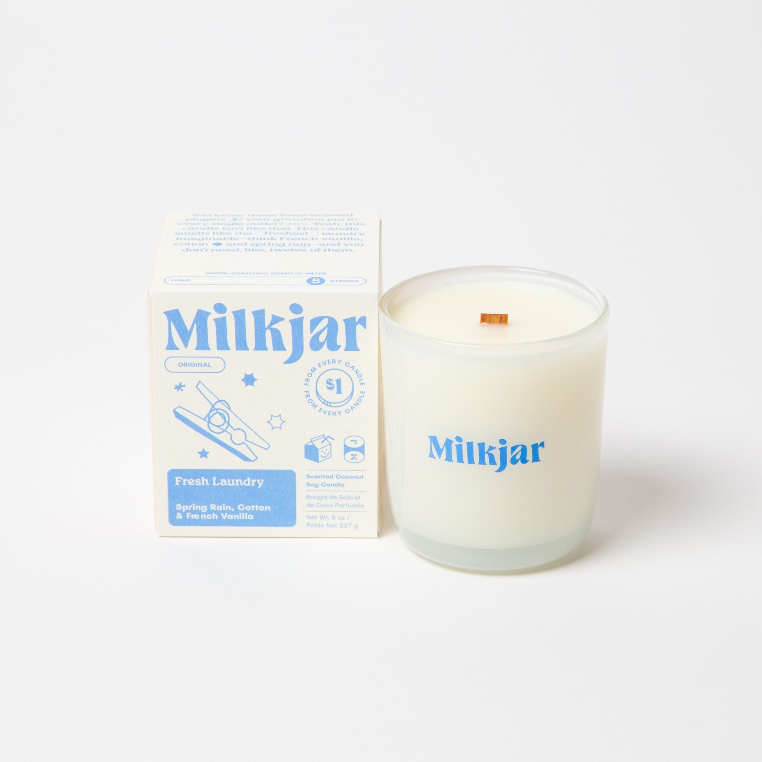 Fresh Laundry 8 oz Candle by Milk Jar Candle Co. – Curious Salons